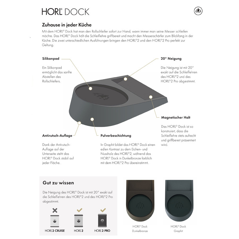 HORL Rollschleifer Dock - dunkelbronze