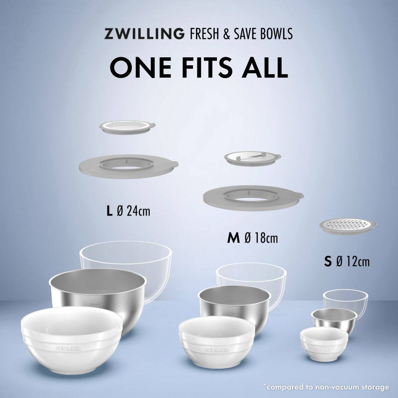 Zwilling Fresh & Save Bowls Vakuumschüssel L 24 cm - Edelstahl