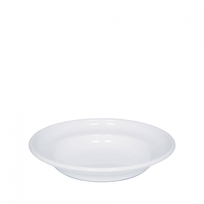 Riess Classic Weiß tiefer Teller 22 cm - Emaille